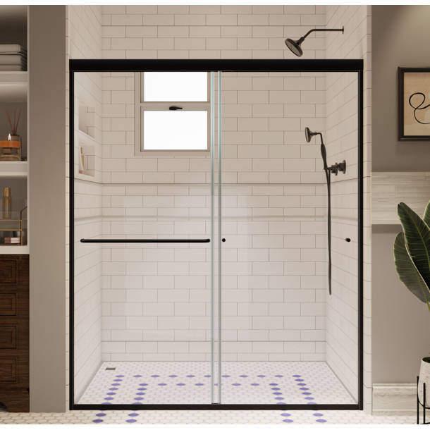 Aston Coraline XL 68" W x 80" H Single Sliding Frameless Shower Door | Wayfair